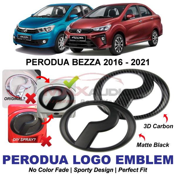 Car Emblem Logo PERODUA BEZZA 2016 - 2022 Logo Lambang Depan Belakang ...