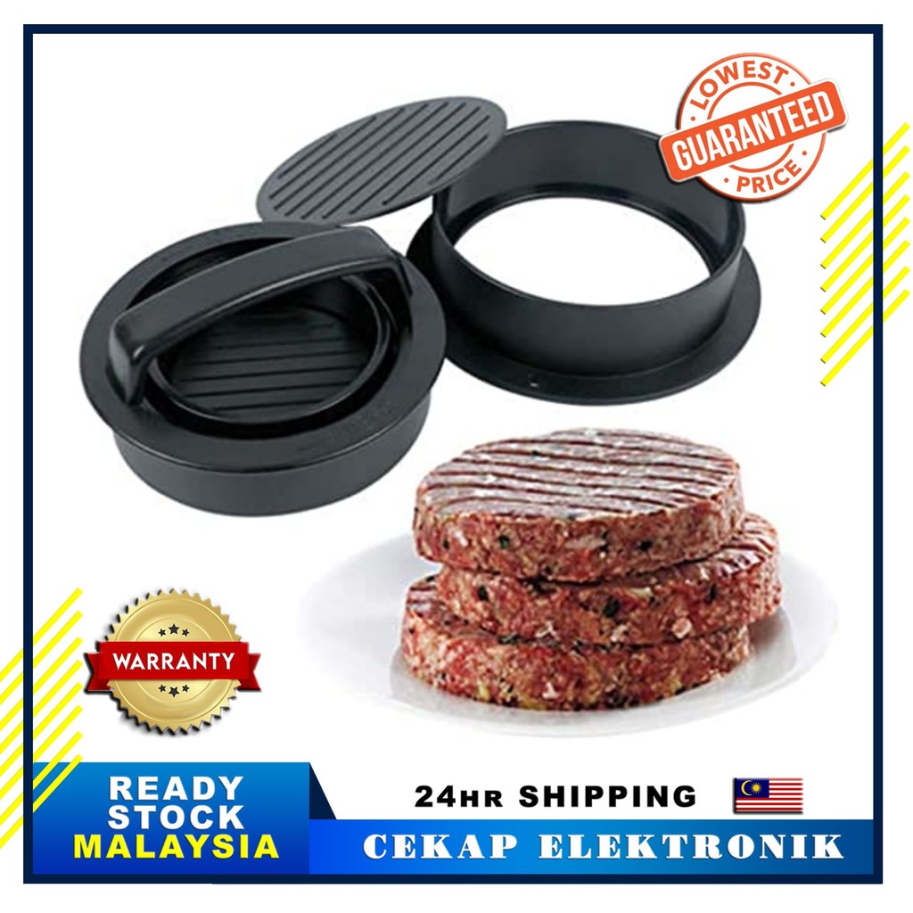Burger Patty Press Stuffed Beef Meat Maker Cutlet Mold Grill Pembuat ...
