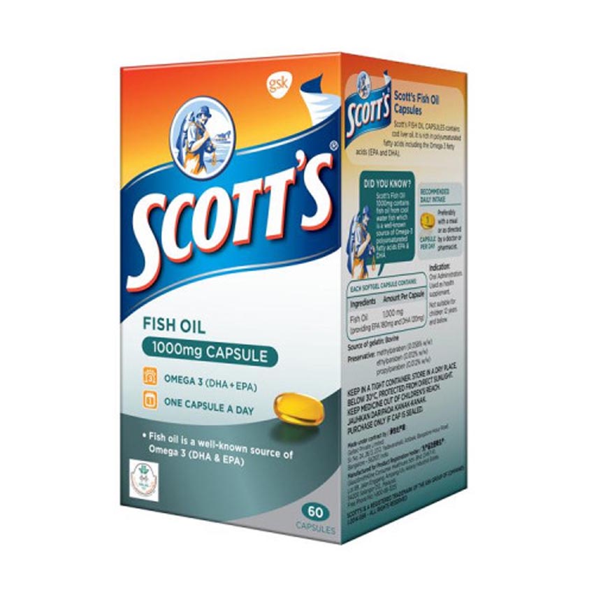 Scotts Fish Oil (1000mg x 60\'s) | Shopee Malaysia