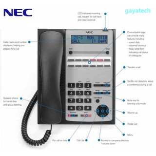 NEC 12 Key Multiline Phone Terminal IP4WW-12TXH-A-TEL (BK) - Display ...