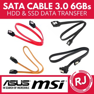 Sata Cable 3.0 6Gb/s MSI ASUS Combo Straight x L Shape Black Color ...
