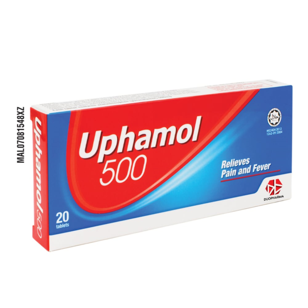 UPHAMOL 500 Relieves Pain and Fever Tablets 20's | Shopee Malaysia