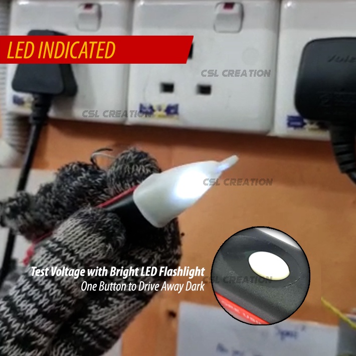 ANTON Test Pen Non Contact Voltage Led Light Buzzer Alarm 90-1000V Ac ...