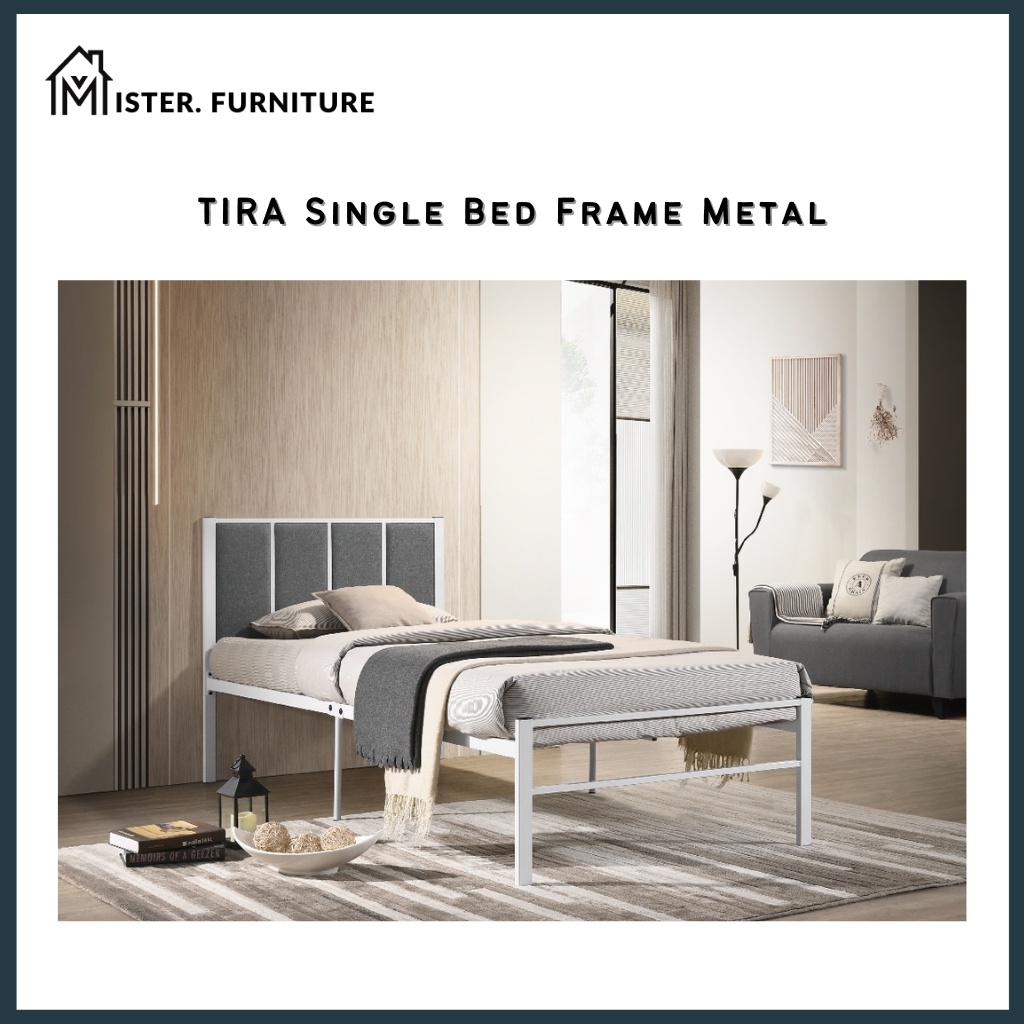 TIRA Single Metal Bed Frame Single Bed Frame Katil Divan Single Katil ...