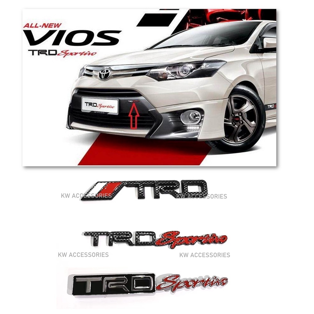 Toyota Vios TRD Carbon Emblem Logo | Shopee Malaysia