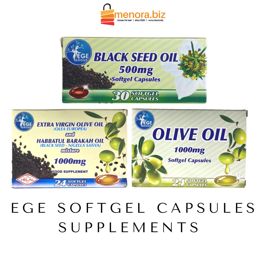 EGE Extra Virgin Olive Oil & Black Seed Mixture Capsule | Black Seed ...