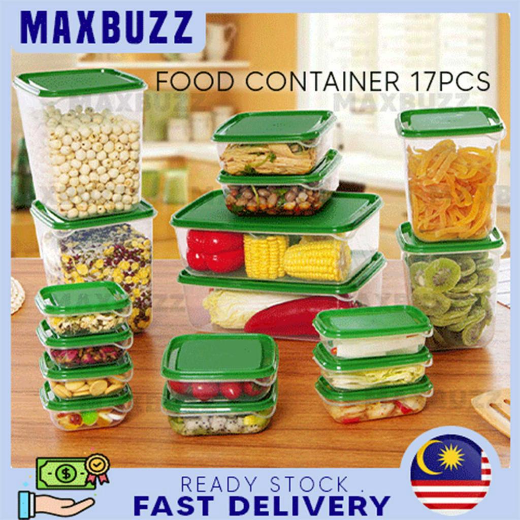 MAXBUZZ Tupperware Food Container Box Include Cover Lid BPA Storage ...