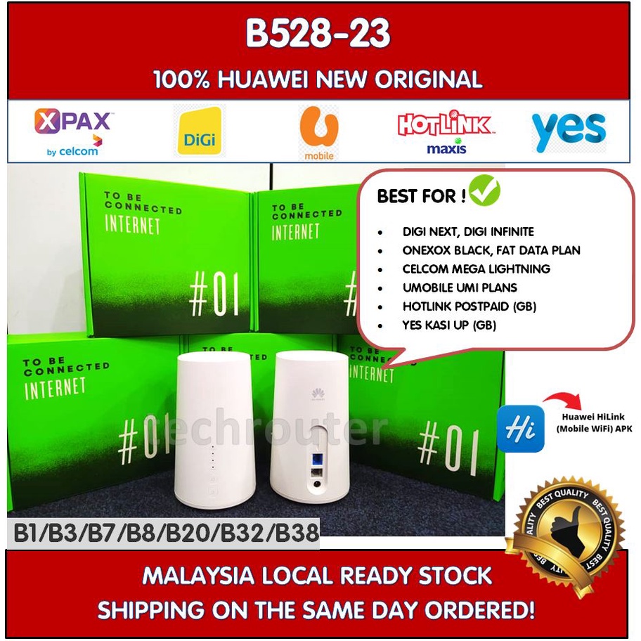 HUAWEI B528 B528s-23a 4G+ LTE Cat6 Router Support 4G+ (NON MODDED) V81 ...