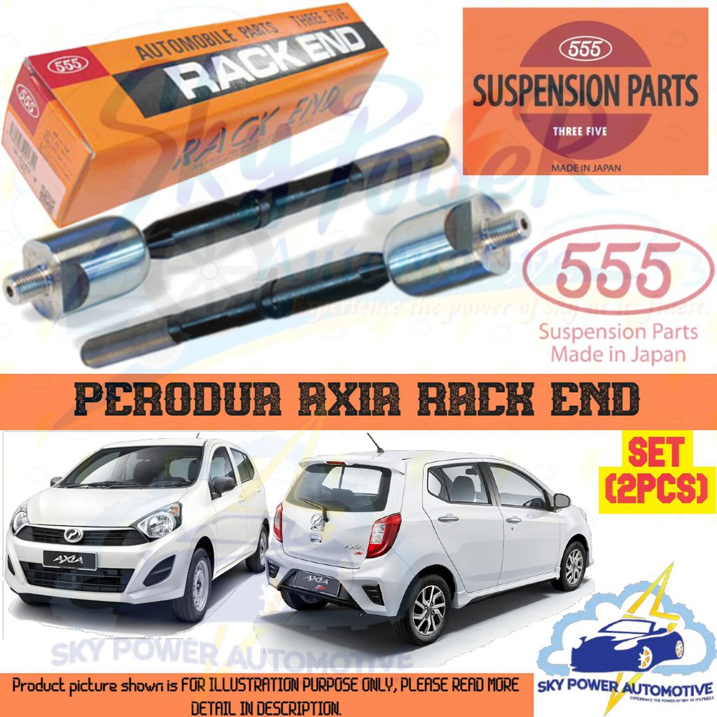 PERODUA AXIA 555 JAPAN BRAND STEERING RACK END (SET 2PCS) | Shopee Malaysia