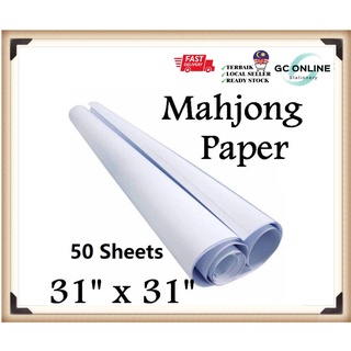 Mahjong Paper White 31”x31” 50Gsm (50pcs/Roll) Kertas Mahjong Putih ...