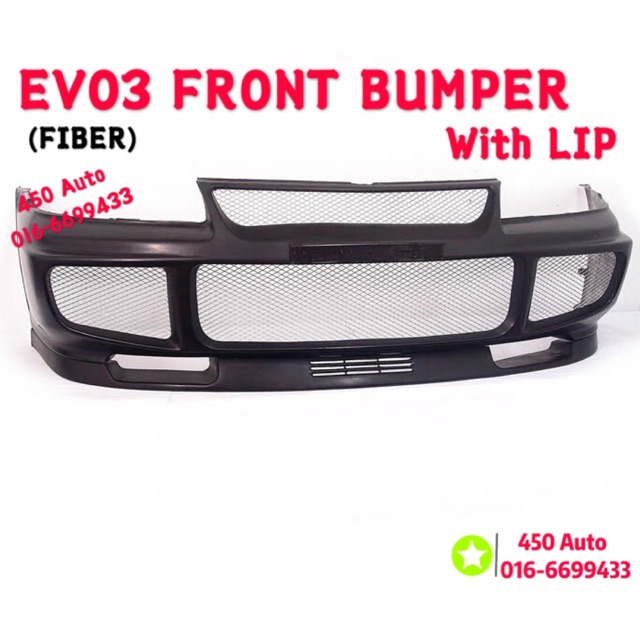 WIRA Mitsubishi EVO3 Front Bumper + Skirt Lip (copy ori Lancer Evo 3 ...