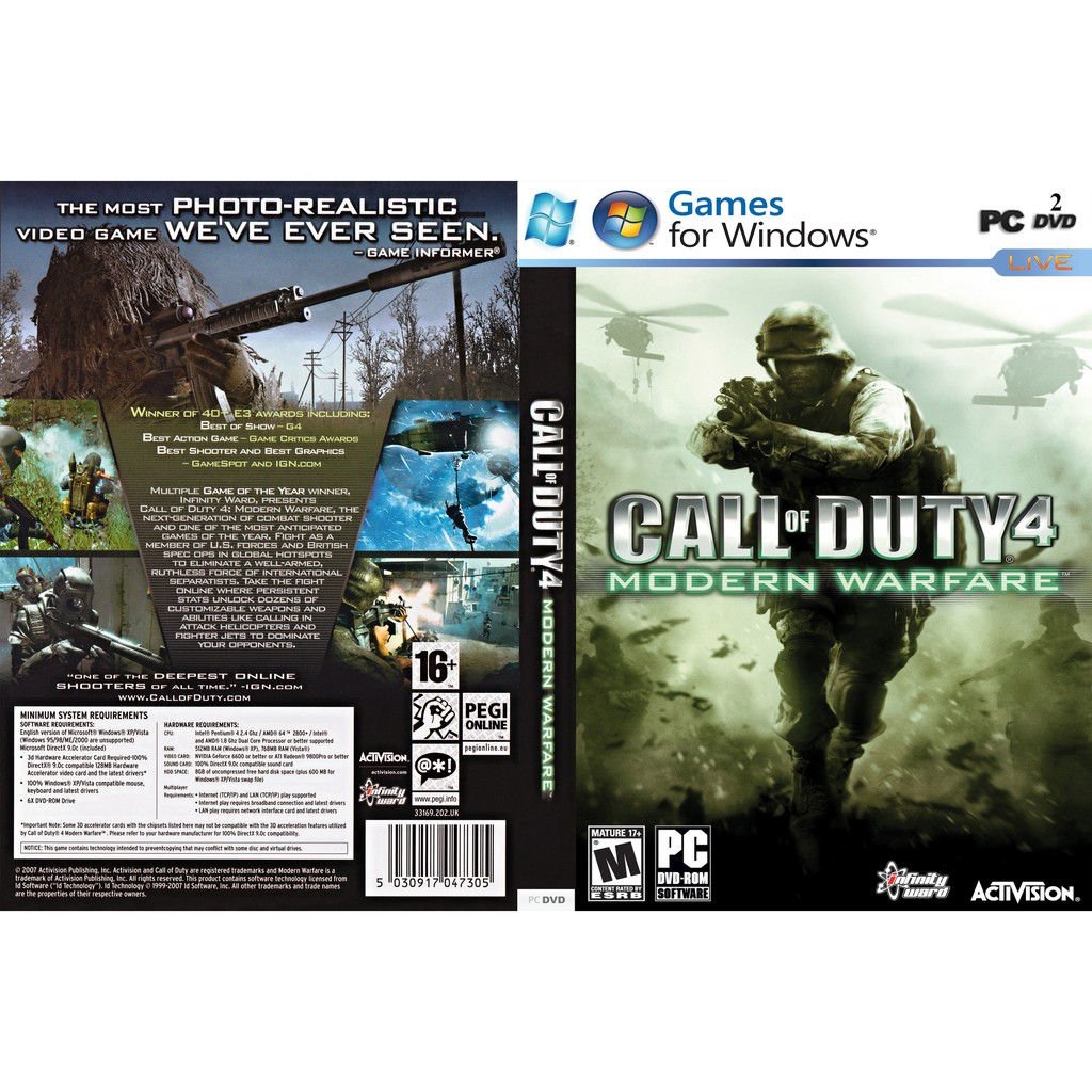 Call of Duty 4: Modern Warfare PC GAME Offline [DVD INSTALLATION ...