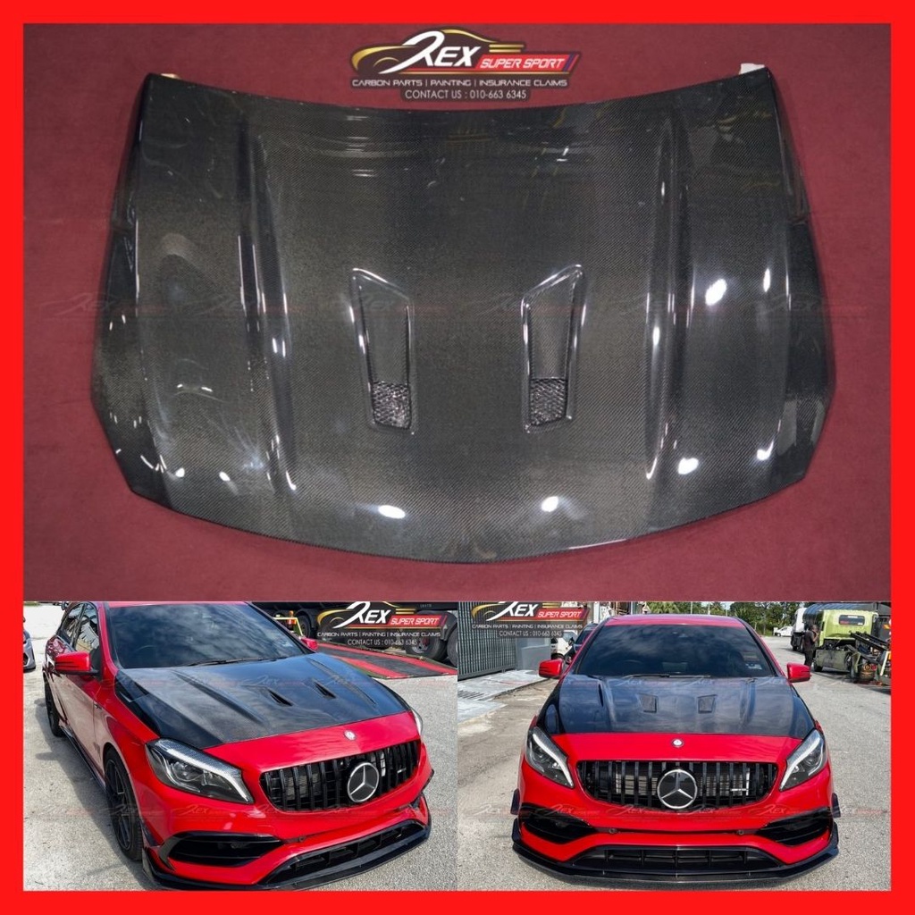 Mercedes Benz A CLASS W176 Front Bonnet / Hood Revozport II Forged ...