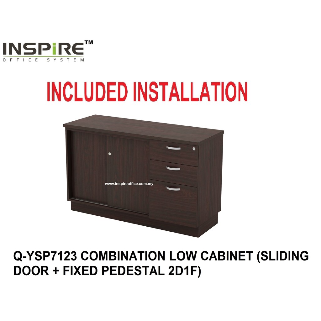QUINN SERIES Q-YSP7123 COMBINATION LOW CABINET (SLIDING DOOR + FIXED ...