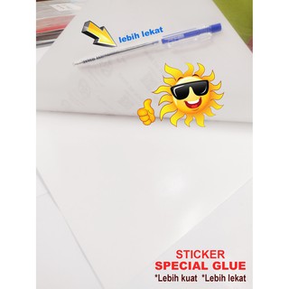 STICKER *SPECIAL GLUE A3/A4 (MIRRORKOTE) STICKER KOSONG *OFFICE USE ...