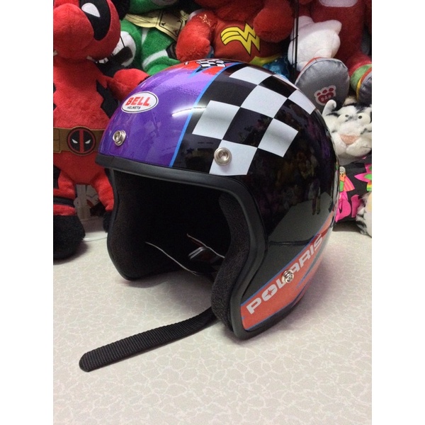 Vintage Bell Polaris Checkered flag Motorcycle helmet Size L (Used ...