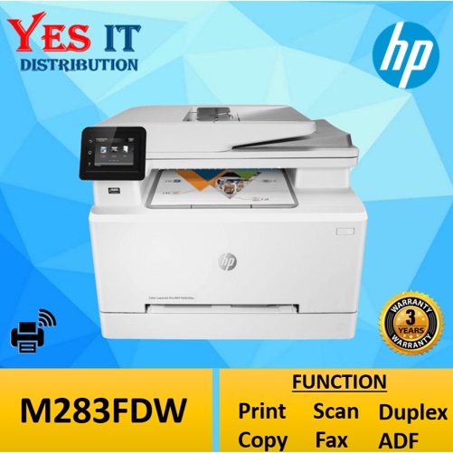 HP COLOR LASERJET PRO M283FDW PRINTER (PRINT, SCAN, COPY, FAX, LAN ...