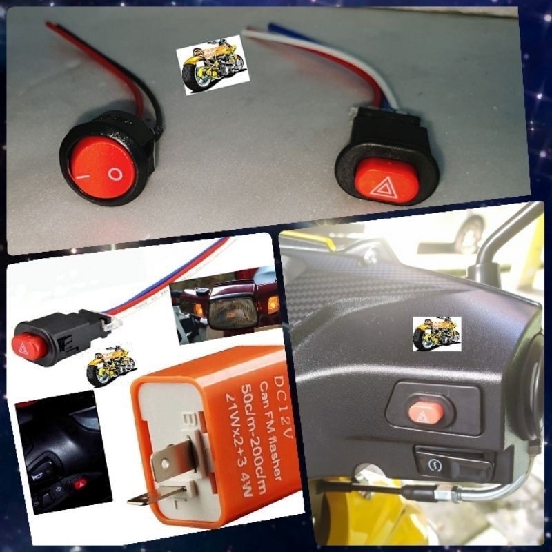 MOTORCYCLE SUIS DOUBLE SIGNAL/ FLASH RELAY ADJUSTABLE/ SWITCH ON/OFF ...