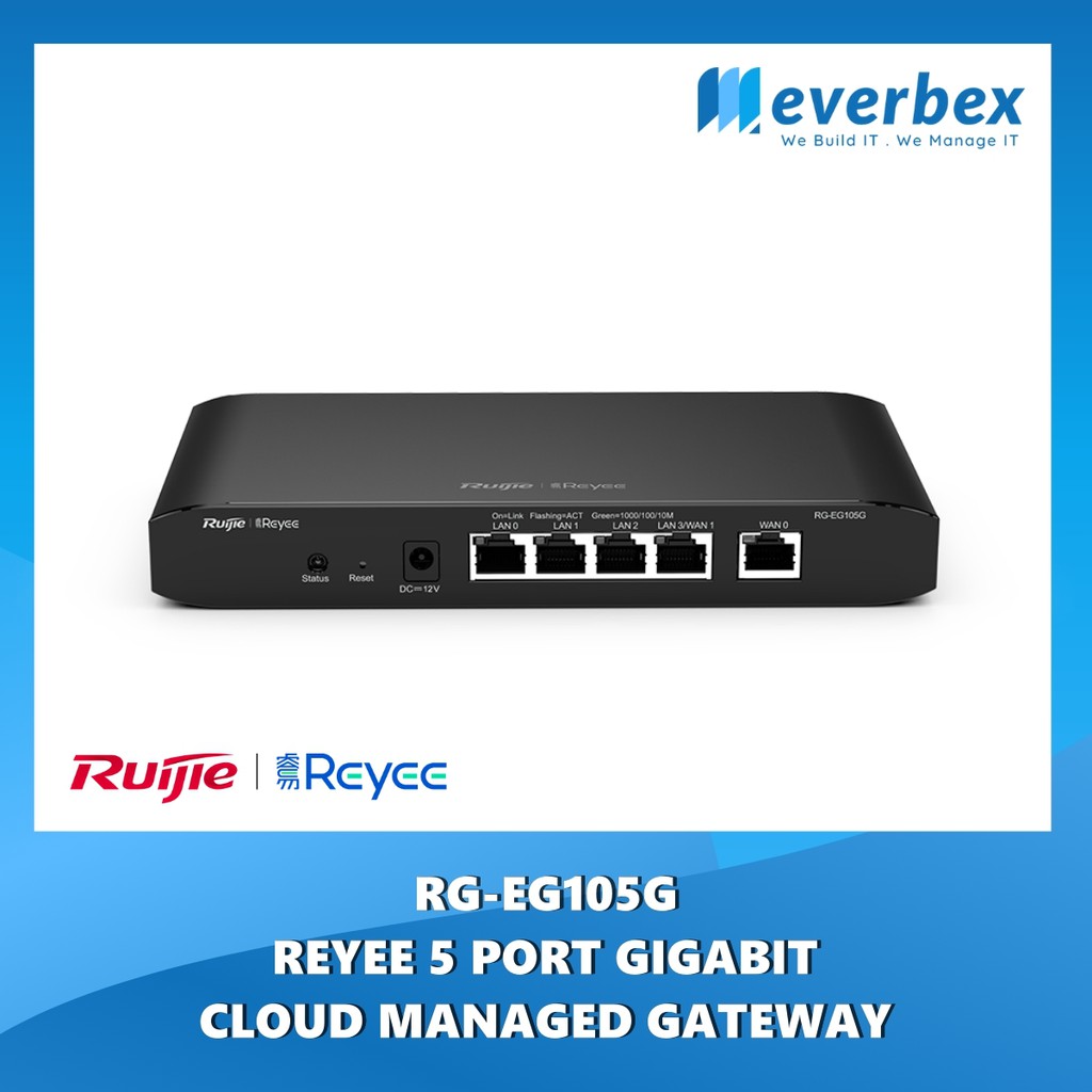Ruijie Reyee 5-Port Gigabit Cloud Managed Router, 5 Gigabit Ethernet ...