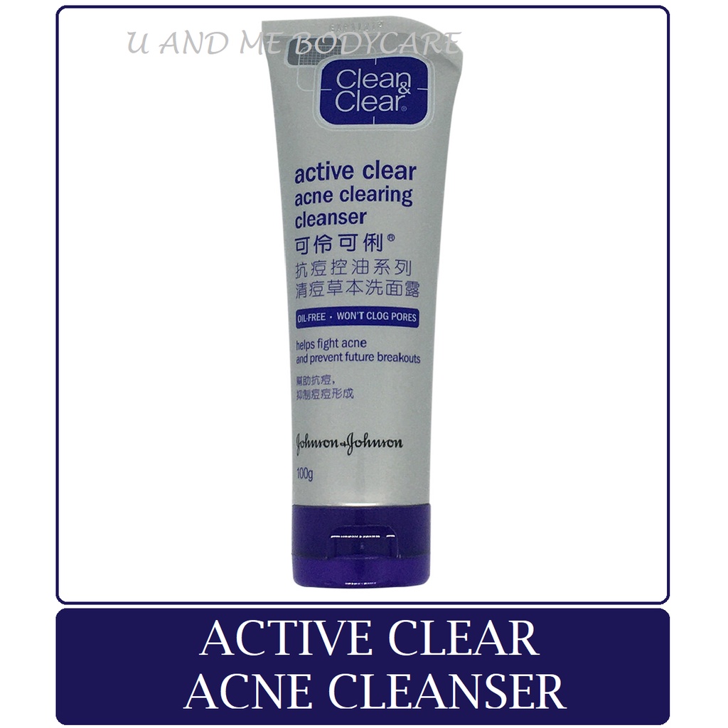 CLEAN & CLEAR Active Clear Acne Cleanser 100g | Shopee Malaysia