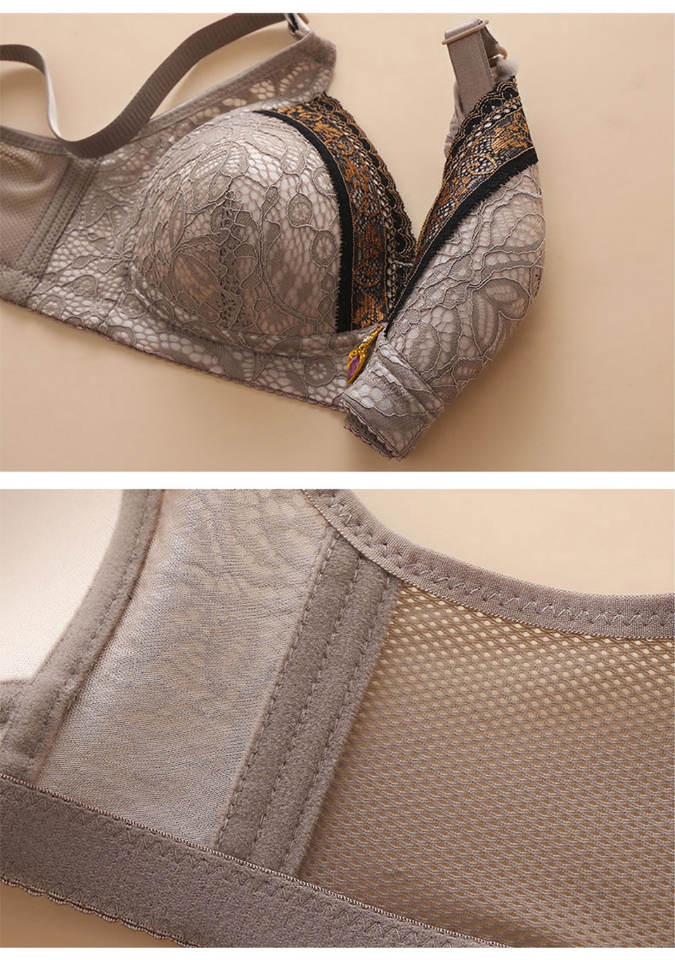 FallSweet Thin Cup Bras For Women Push Up Wireless Underwear Sexy Lace ...