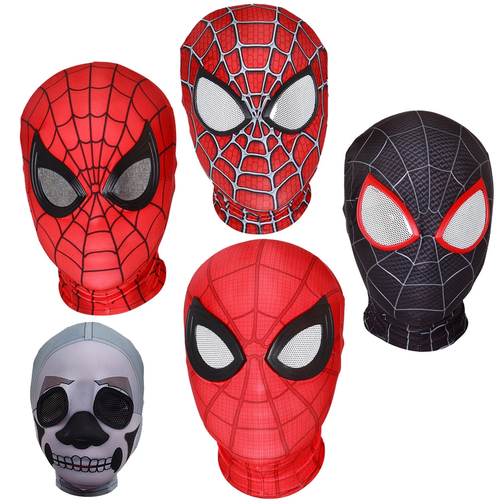 Spiderman Mask Cosplay Lycra 3D Lenses Masks for Adult Kids | Shopee ...