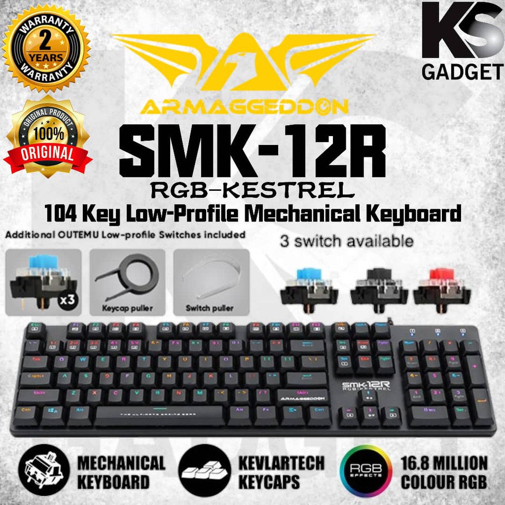 Armaggeddon SMK-12R RGB Kestrel Outemu Switch Mechanical Keyboard | 104 ...