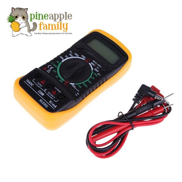 New Digital Multimeter XL830L Volt Meter Ammeter Ohmmeter Yellow Tester ...