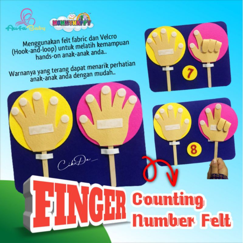 🔥MALAYSIAN READY STOCK 🔥 Finger Counting Number Felt 1-10 | Belajar ...