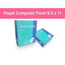 ROYAL COMPUTER FORM 9.5" X 11.5" 2PLY 3PLY 4PLY NCR OTC 2UP COLOR ...