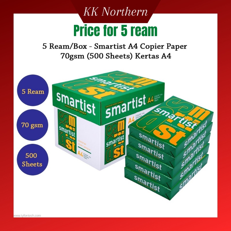 Smartist - A4 Paper Printing / Photocopy Paper Copier Paper 70gsm 500 ...