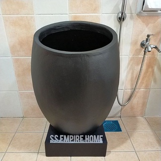 Tempayan TP2 Slant Fiberglass Black Tangki Simpanan Air Bathtub Tong ...