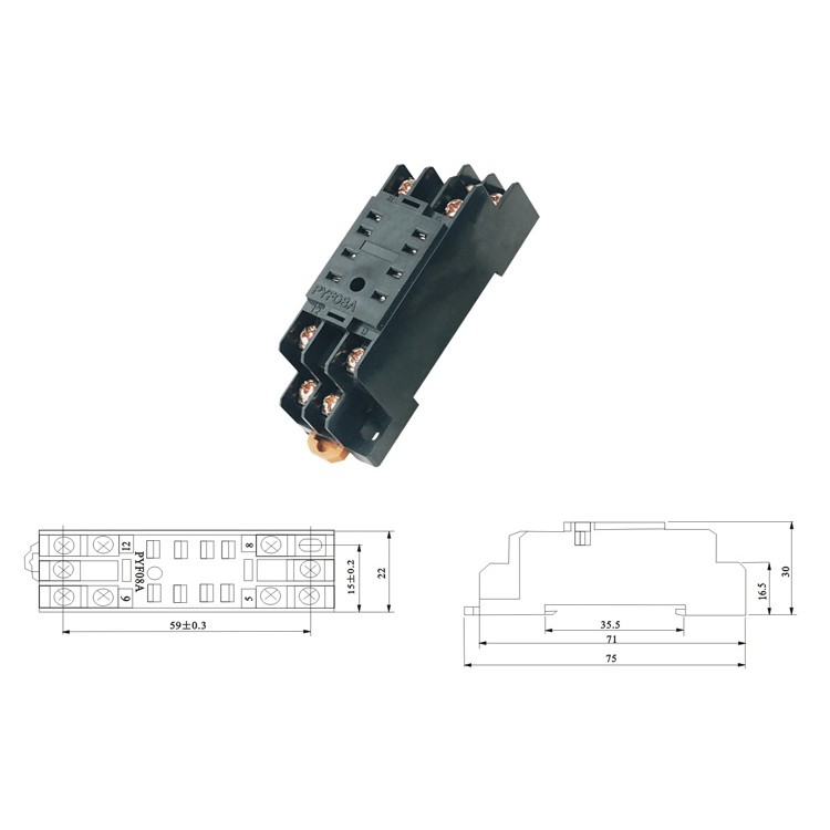 MY2 MY2N MY2NJ Relays' DIN Rail Relay Socket Base, 55% OFF