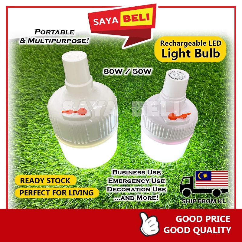 LED Rechargeable Lamp Lampu Pasar Malam Portable Led Light Bulb Camping ...