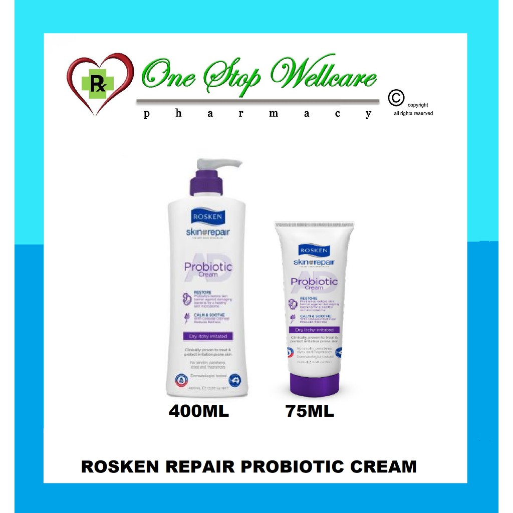 ROSKEN PROBIOTIC CREAM 75ML (EXP: 04/2027) /400ML (EXP:01/2027 ...