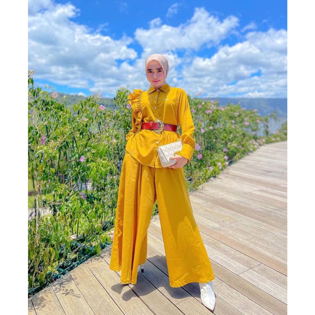 Set Baju Seluar Design Ropol Lengan Panjang ( Warna Kuning Available ...