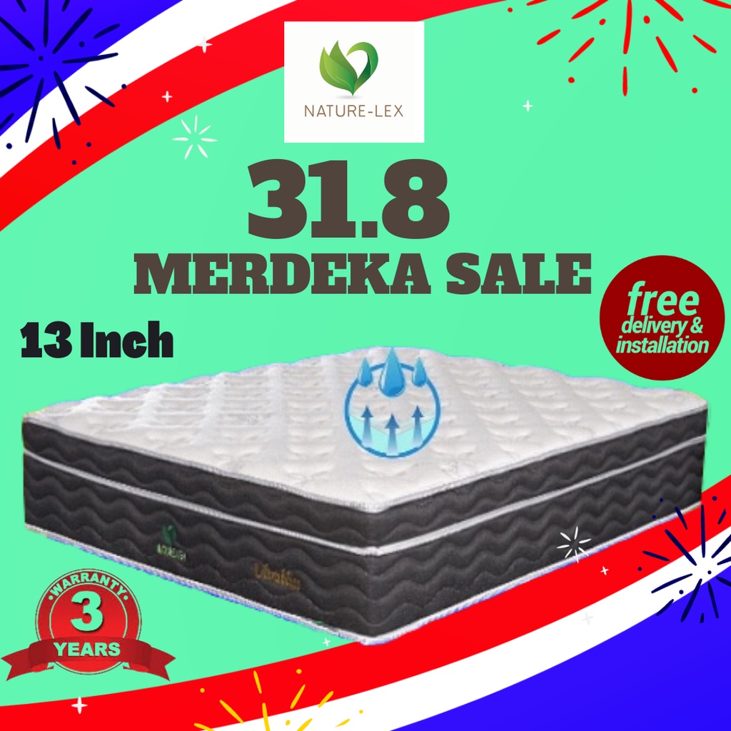 Natural Lex Ultrabliss 13 Inch 3 Zone Pocket Spring Natural Latex ...