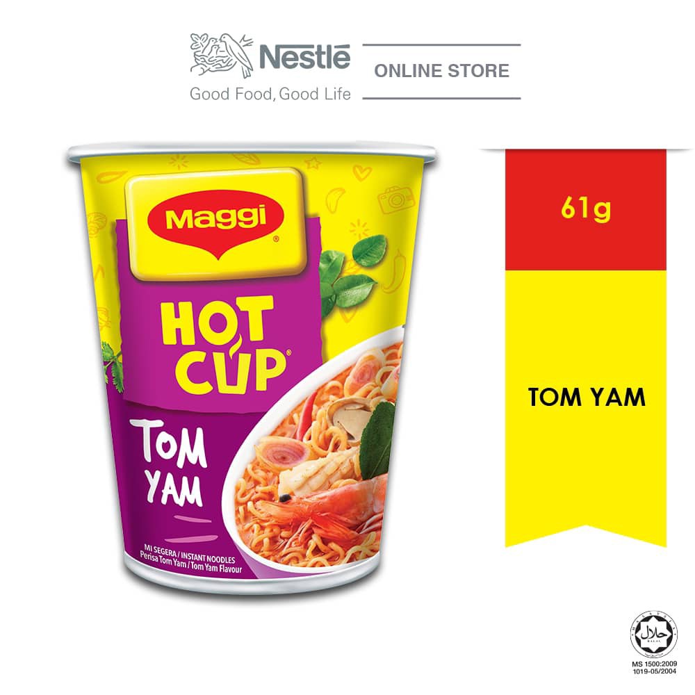 MAGGIE HOT CUP TOMYAM, ASAM LAKSA,Goreng Cili Fiesta | Shopee Malaysia