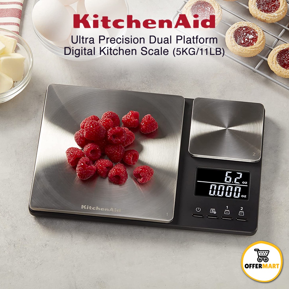 KITCHENAID Ultra Precision Dual Platform Digital Kitchen Scale (5kg ...