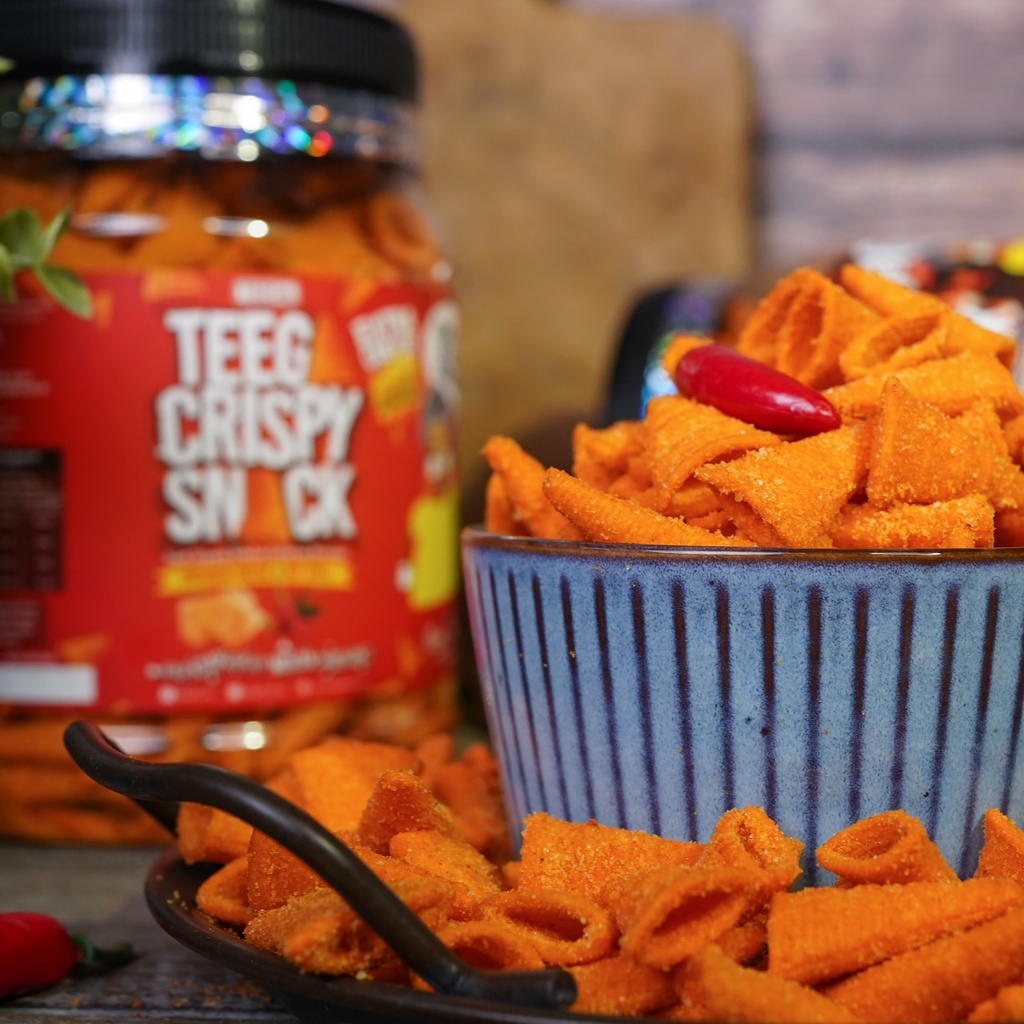Teega Crispy Snack Jagung Premium Cheese Snek Viral Ranggup Lemak Pedas ...