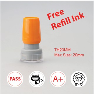 Round Stamp Chop series Pre Ink Stamp Chop / Flash Stamp / Company Chop ...