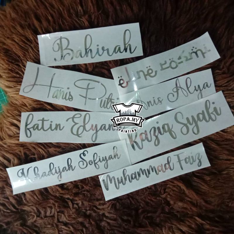 Sticker Nama (Permenant Sticker) | Shopee Malaysia