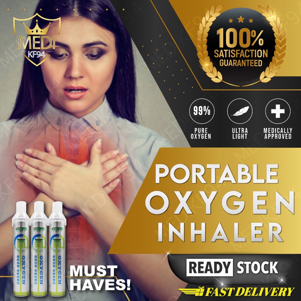 Inhaler Oxygen Tank Portable / Oxygen inhaler [99.6% Oxygen] 1000mL ...