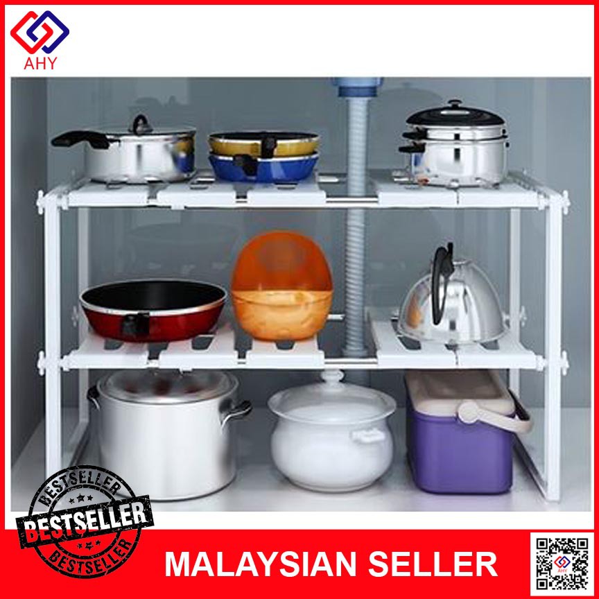 Rak Simpan Barang Bawah Sinki Pelbagai Guna Expandable Multipurpose ...