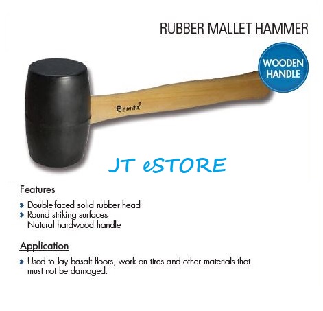 [JT eSTORE] REMAX Rubber Mallet Hammer / Hammer Getah (8oz, 12oz, 16oz ...