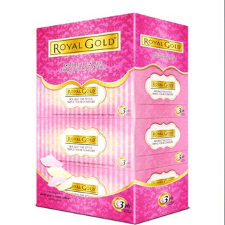 Royal Gold Facial Tissue Luxurious White Tissue (3ply x 4box x 80s ...