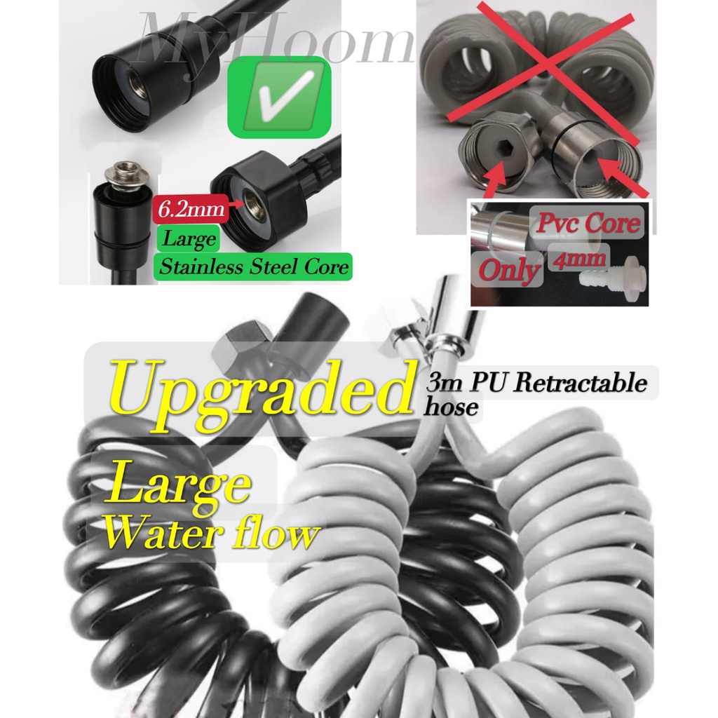 Expandable shower Hose/Stretchable Hose/ Retractable Hose/ Stainless ...