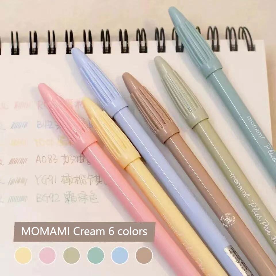 6pcs New Color Korea Monami Plus Pen 3000 Cream Color Watercolor Pen ...