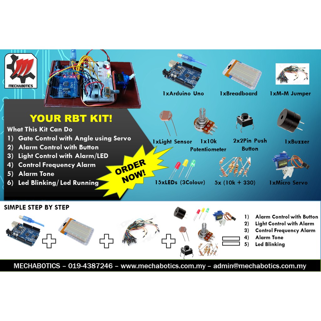 Arduino RBT Kit Type A (Compatible / CH340) HOT ITEM! STEAM STEM ...