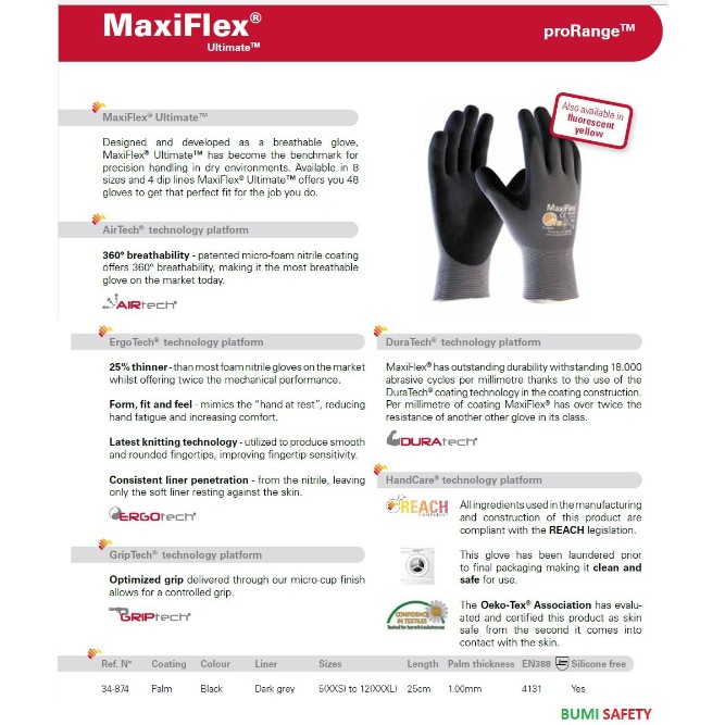 ATG MAXIFLEX ULTIMATE GLOVE 34-874 | Shopee Malaysia ATG MAXIFLEX ULTIMATE GLOVE 34-874 | Shopee Malaysia
